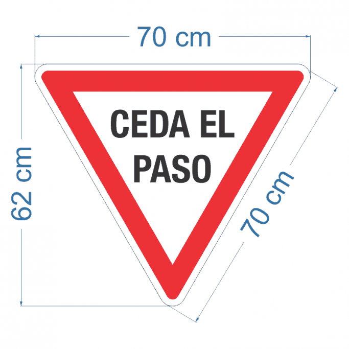 Cartel Letrero Ceda el paso reflectivo ⋆ Carteles y Más ⋆